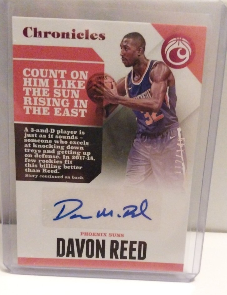 17/18 PANINI CHRONICLES ROOKIE RC AUTOGRAPH AUTO RED DAVON REED /149 ...