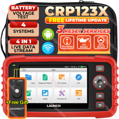 LAUNCH CRP123X Elite Car OBD2 Scanner Code Reader Engine ABS SRS ...