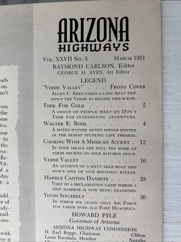 Arizona Highways Magazines Lot Of 6 ISSUES, 1951-54 Beautiful Photos ...