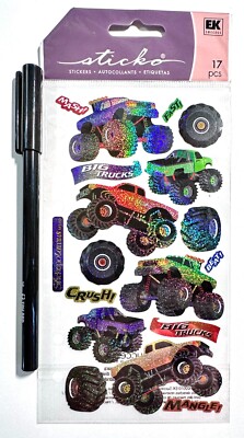 Sticko Big Trucks Stickers Scrapbooking Embellish Card Making | eBay