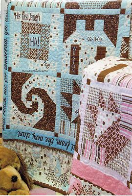 Baby Milestones Quilt Pattern Pieced/App/Machine Embroidery BM Parts 1 ...