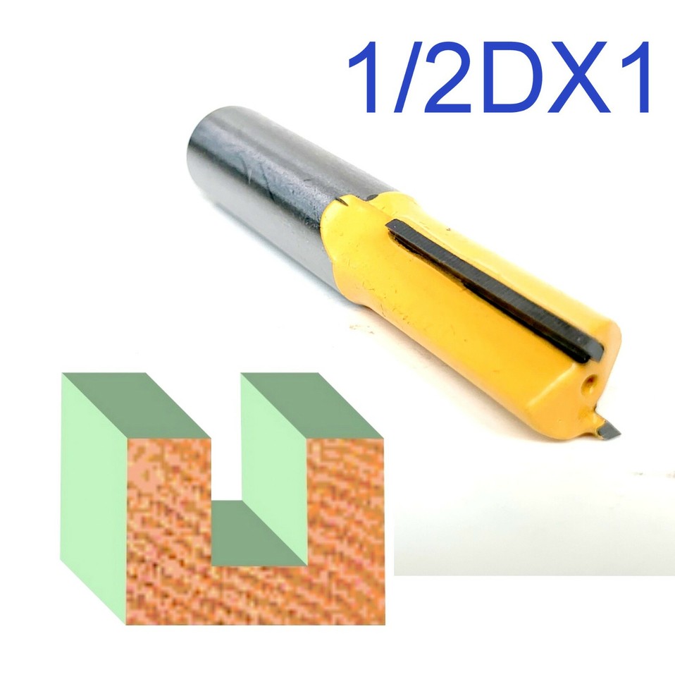 1pc 1/2" shank 1/2" Cutting Diameter 1" Blade Long Straight Router Bit ...