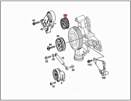 Genuine MERCEDES Guide pulley 2722020000 | eBay
