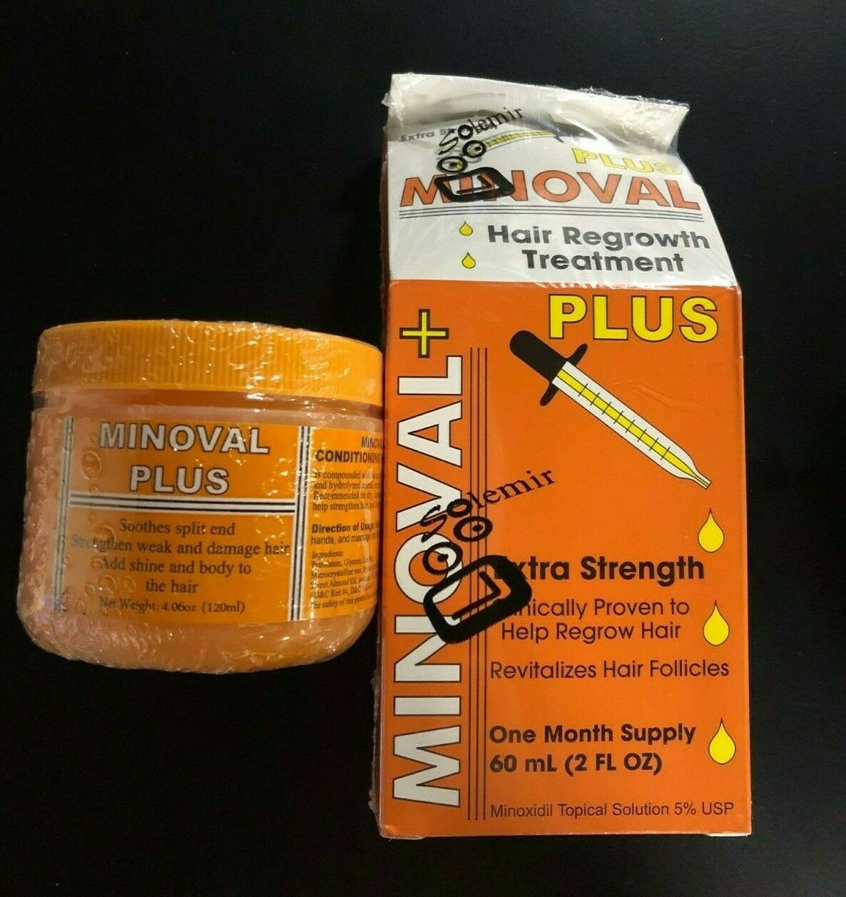 MINOVAL PLUS Hair Regrowth Treatment 2oz Dropper + 120ml Pommade | eBay
