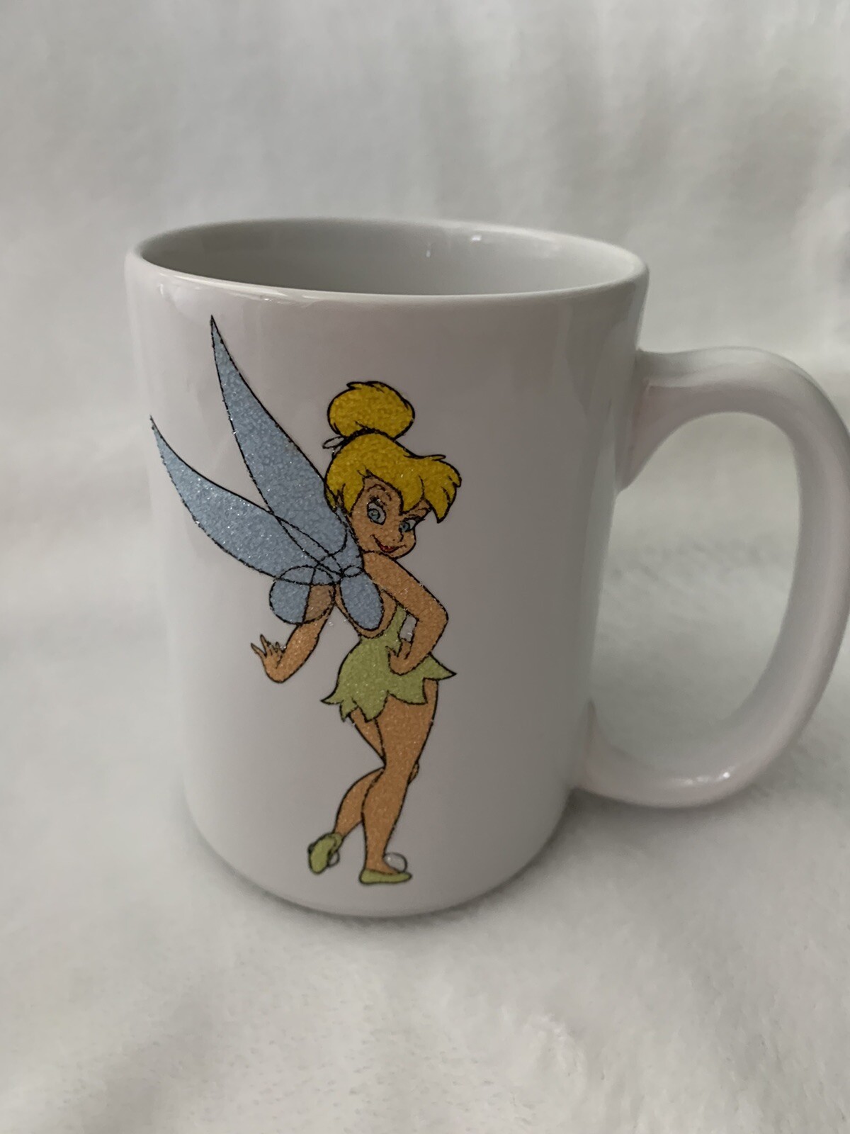 Disney Tinker Bell Coffee Mug 3D Glitter Dinsey Tinkerbell Tink Cup | eBay
