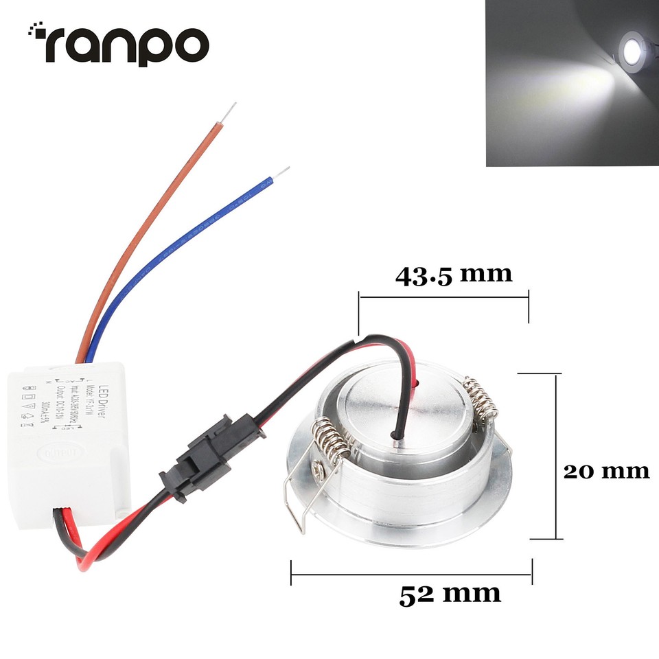 LED Light 85V-265V LED COB Ceiling Light High Power Bulb Recessed ...