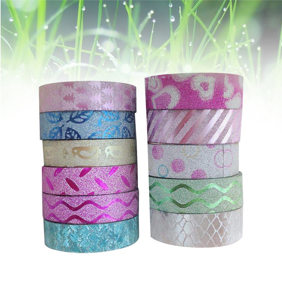 6 Rolls Colorful Paper Tape Hand Account Tape Sticky Paper Tape for ...