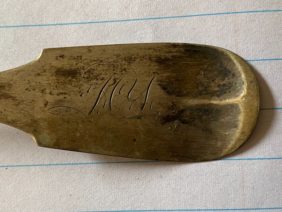 ANTIQUE PURE COIN SILVER STAUFFER & HARLEY SPOONS Set of 11 half ounce ...