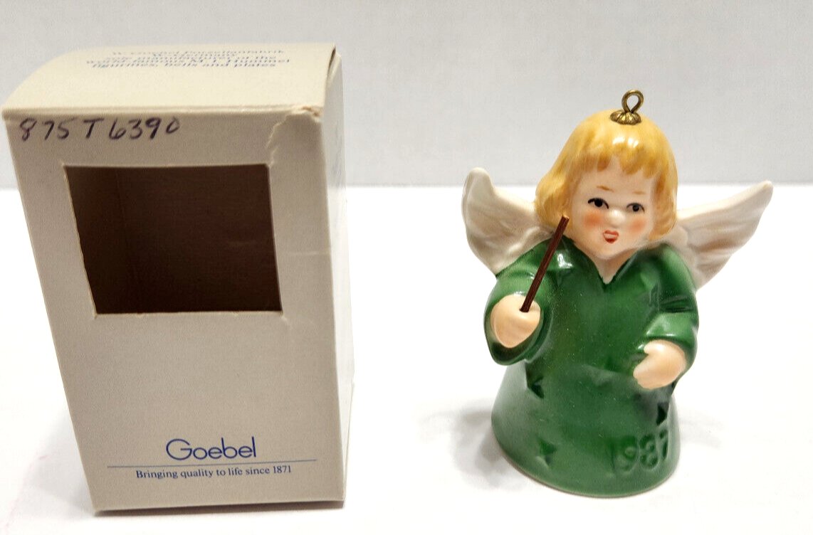 VINTAGE SIGNED 1987 ANGEL BELL TREE ORNAMENT 12TH EDITION GOEBEL WITH ...