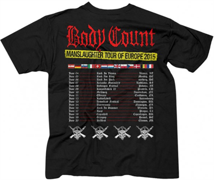 BODY COUNT T-Shirt Ice T Manslaughter Tour New NWA Compton S-3XL | eBay