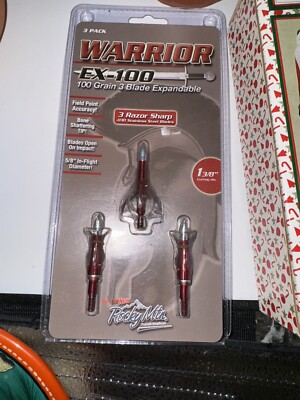 Warrior EX 100 Rampage 3pk. 100grain Rocky mountain 3 Razor sharp | eBay
