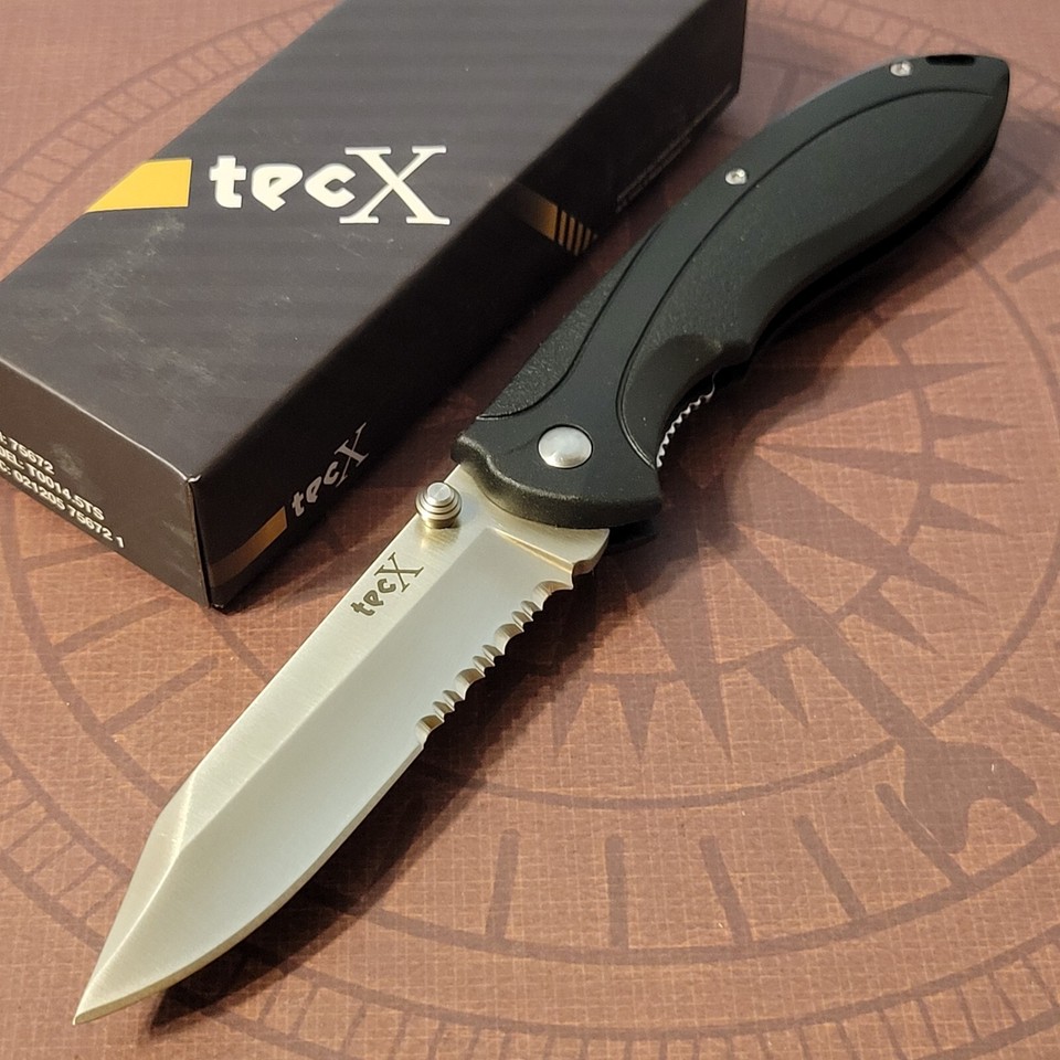 TecX Knife By Case XX Asian Tactical Liner Lock Black Nylon Handles ...