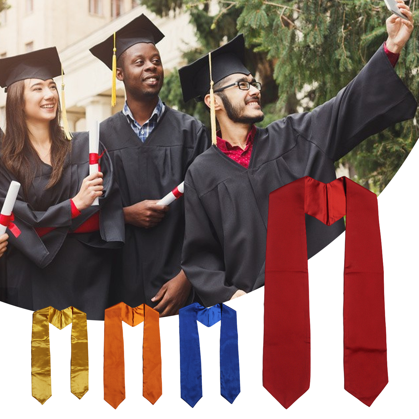 Graduation Sash Scarf All-match Wear Resistant Unisex Adult Graduation ...