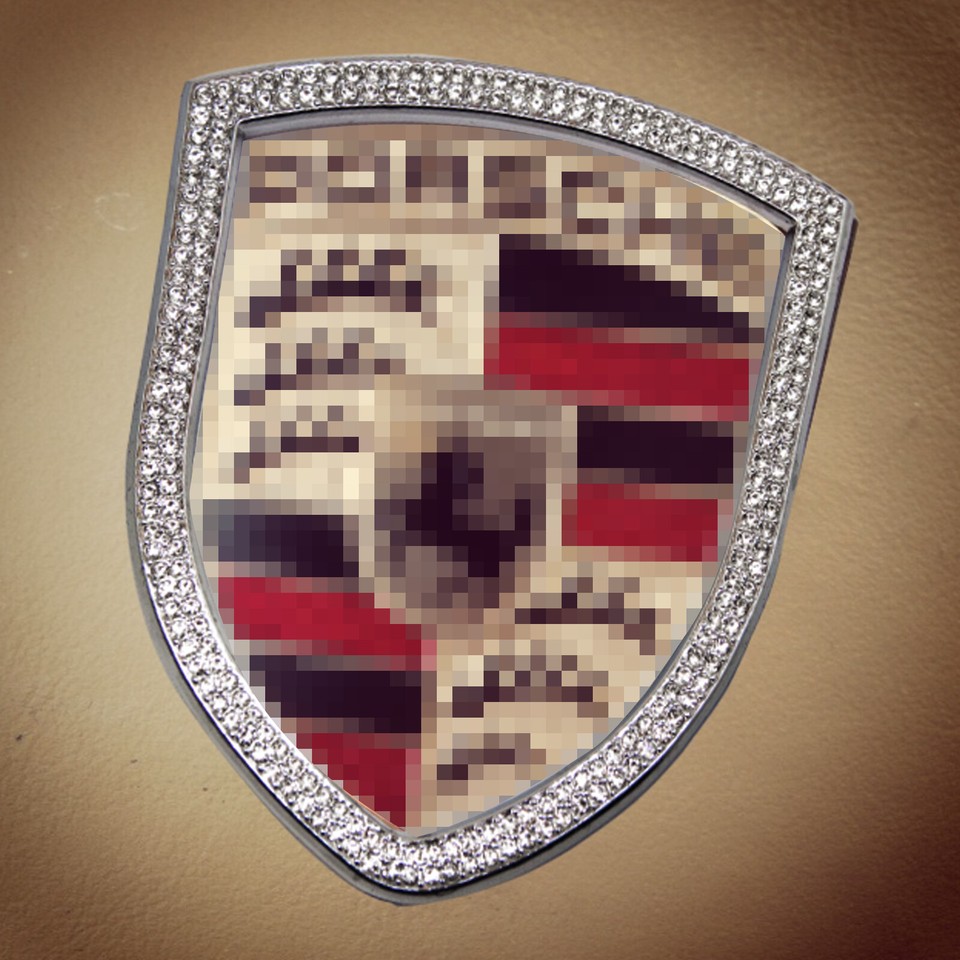 Front Hood Logo Emblem Badge Diamond Trim For Porsche 911 Cayenne ...