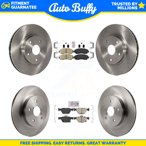 Front Rear Integrally Molded Pad & Brake Rotors Kit For 16-19 Subaru ...