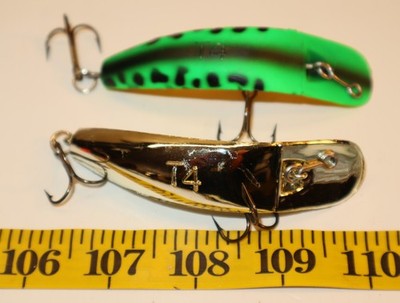 2 Vintage Helin T4 Flatfish Fishing Lures | eBay