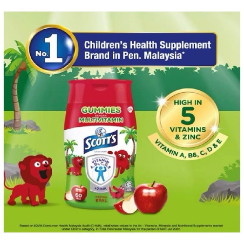 COMBO SCOTT’S Vitamin C Pastilles & DHA Omega 3 Gummies & Multivitamin ...