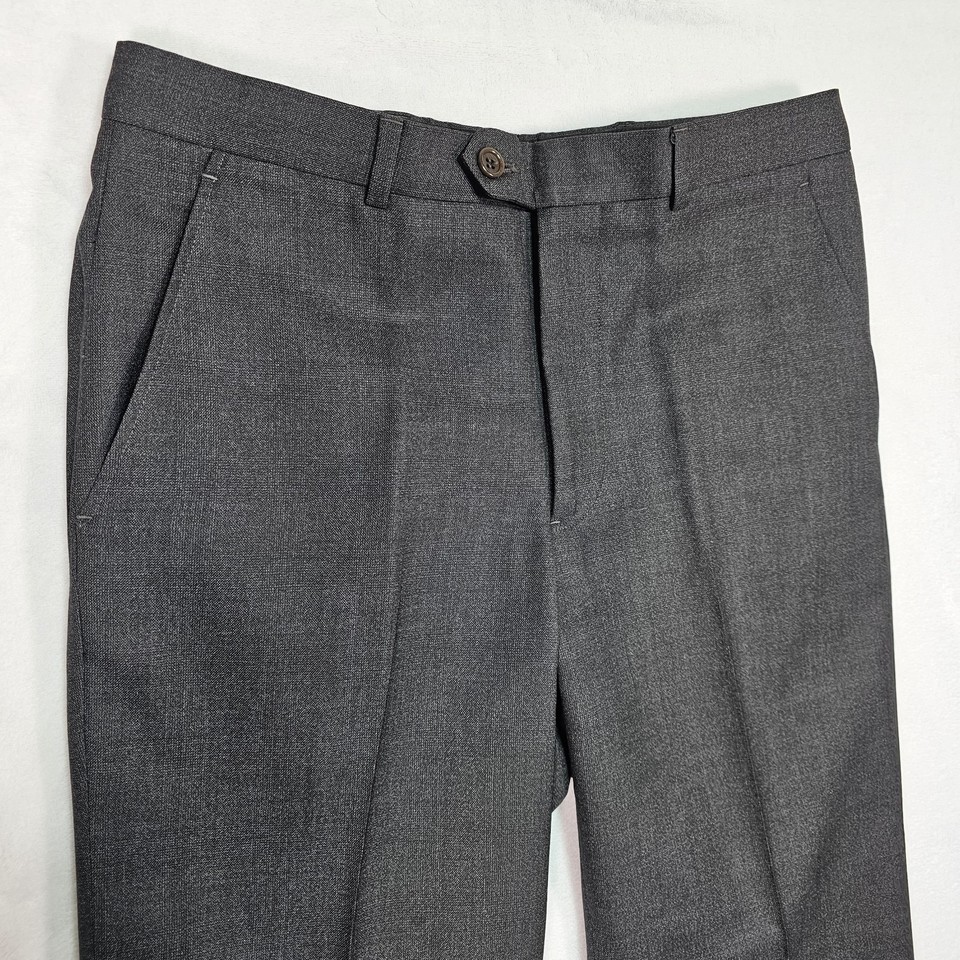 Armani Collezioni Suit Men 38R Pants 30x28 Glen Plaid Check Gray Black ...