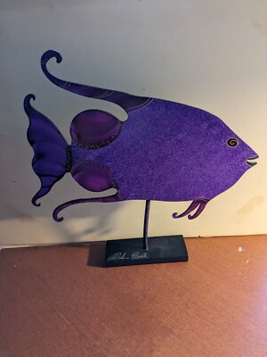 CLAUDINE BUELL Metal Tropical Fish Sculpture Artist Signed | eBay