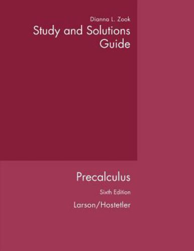 Study and Solutions Guide to Accompany Precalculus, 6th Edition 9780618314379| eBay