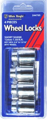 White Knight 244705 4pc Wheel Locks Short Shank 12mm-1.50 R.H. Mag ...