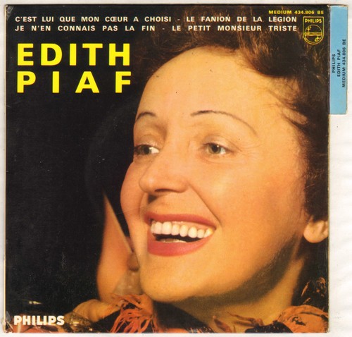 EDITH PIAF "C'EST LUI QUE MON COEUR A CHOISI" EP 1963 PHILIPS 434.806 ...