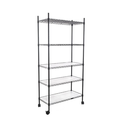 5 Tier Heavy Duty Large Wire Shelving Unit NSF Metal Shelf Rack ...