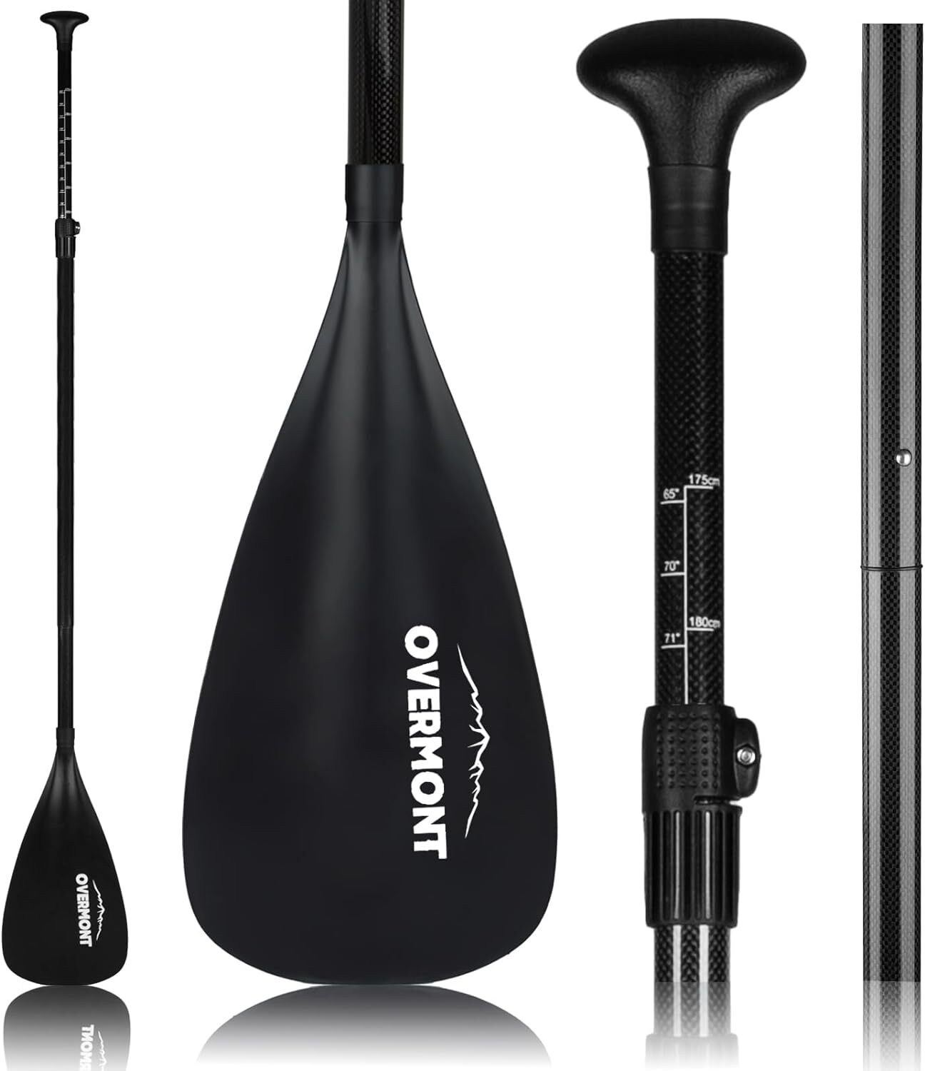 Paddle Carbon Fiber - 3 Piece Adjustable Stand Up Paddleboard Paddle