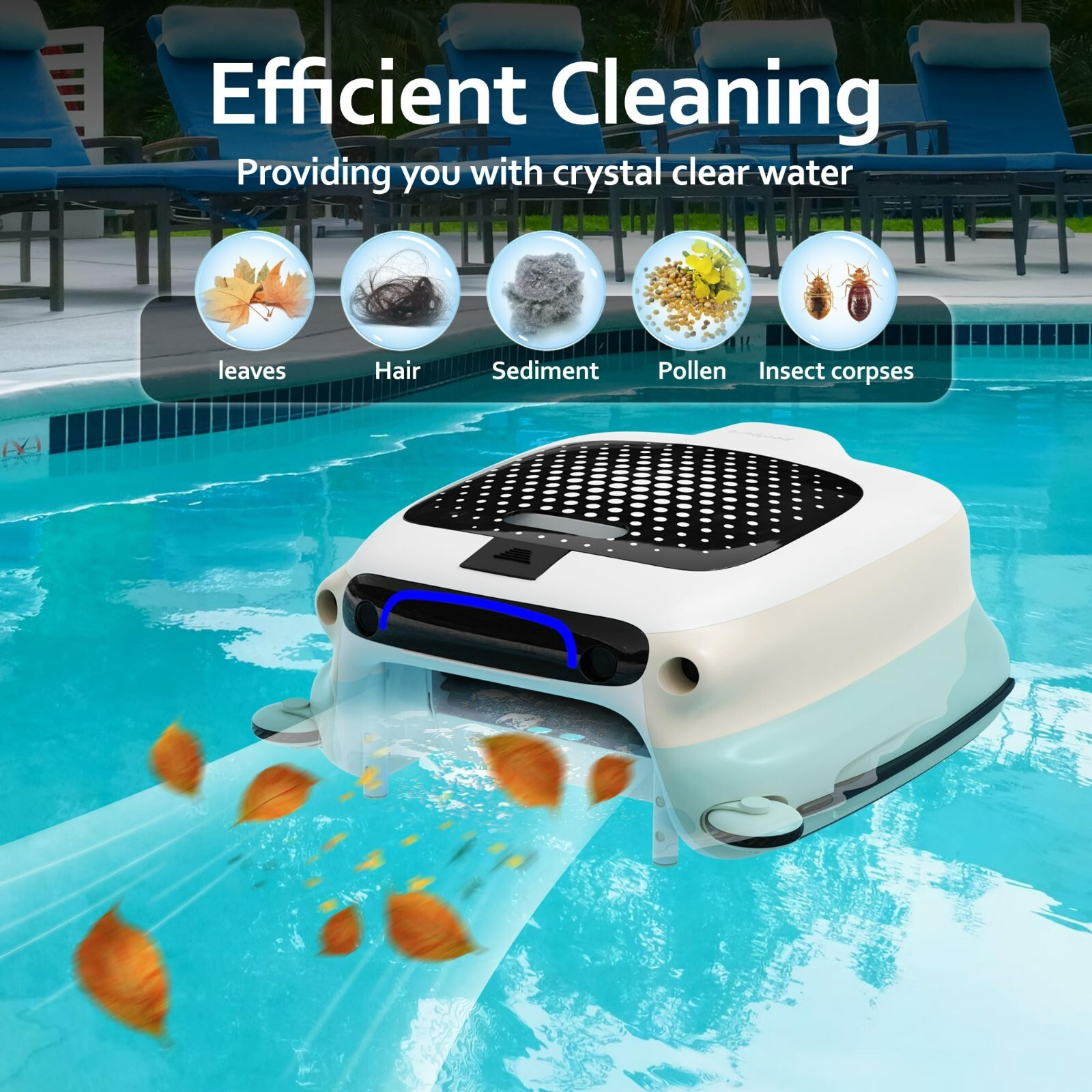 POOLPURE Pool Skimmer Robot, Automatic Pool Skimmer, Above Ground ...