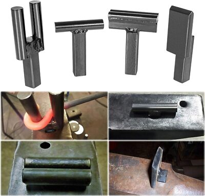 1 Inch Blacksmith Anvil Hardy Tool Set – Hot Cut, Creasing Stake ...