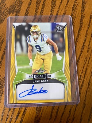 2023 Leaf Draft - Autographs Gold #BA-JB1 Jake Bobo (AU, RC) | eBay