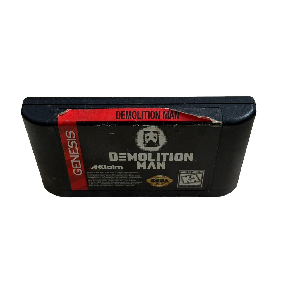 Demolition Man (Sega Genesis, 1995) Authentic Game Cart Only ...