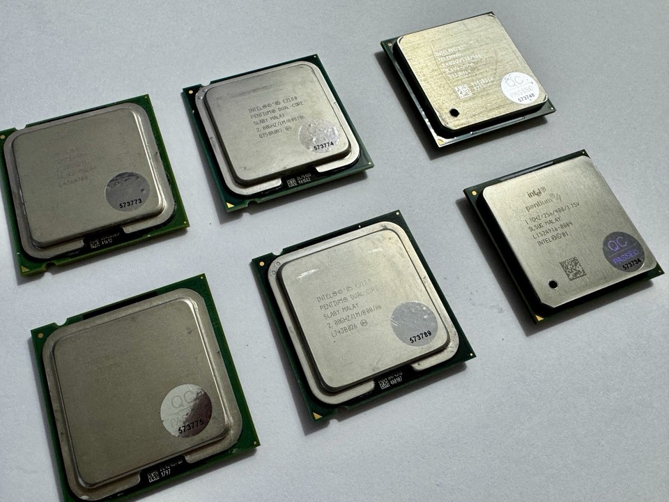 Intel CPU Processors Lot of 6 Mixed Dual Core, Pentium and Celeron AS ...