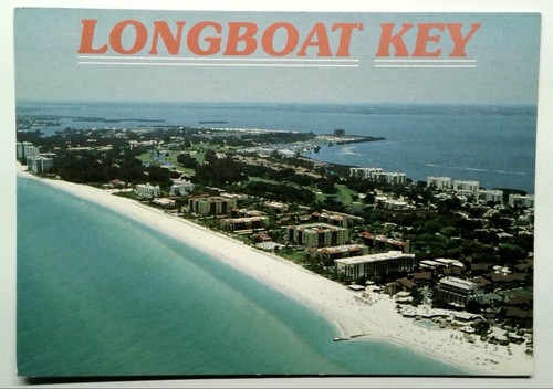 Longboat Key Florida Aerial View Photochrome Lithograph Postcard | eBay