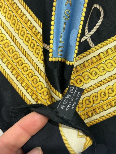 S21# Basile rectangle multicolore Silk Scarf 34 inch made in italy | eBay