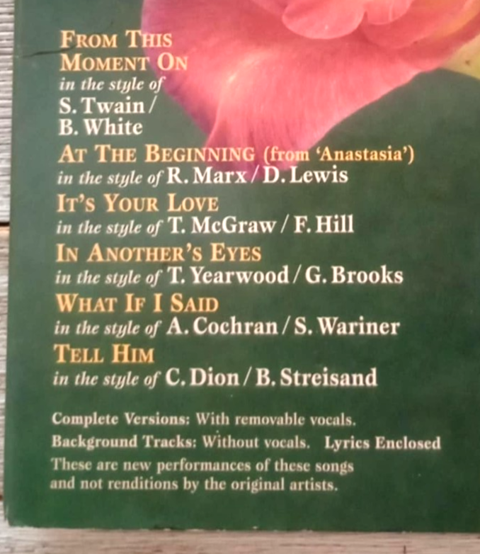 Pocket Songs You Sing the Hits Love Duets Karaoke Cassette Tape | eBay