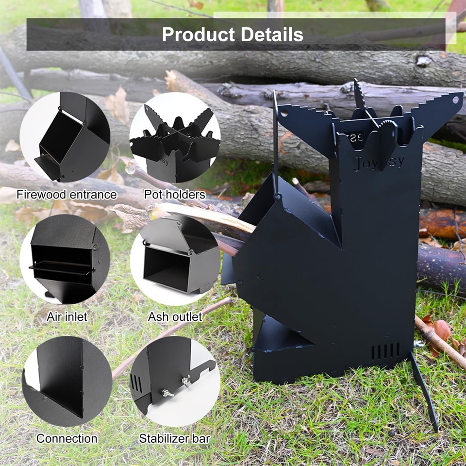 Rocket Stove Rocket Stove for Cooking Portable Wood Burning Stove Wood ...