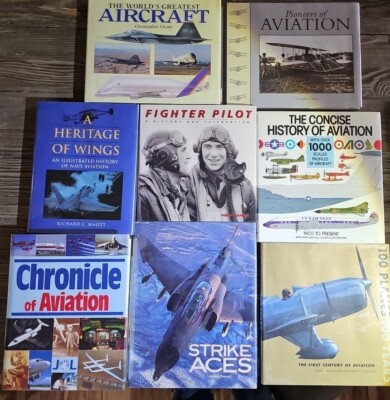8 Books Aviation Aircraft History Navy WWII Planes Jets Pilots Pioneers ...