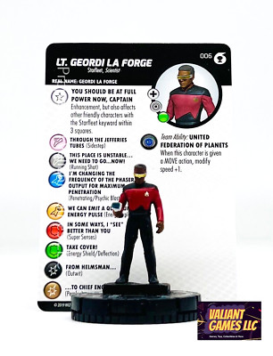 Indy Heroclix Lt. Geordi La Forge #006 Star Trek Away Team Resistance ...