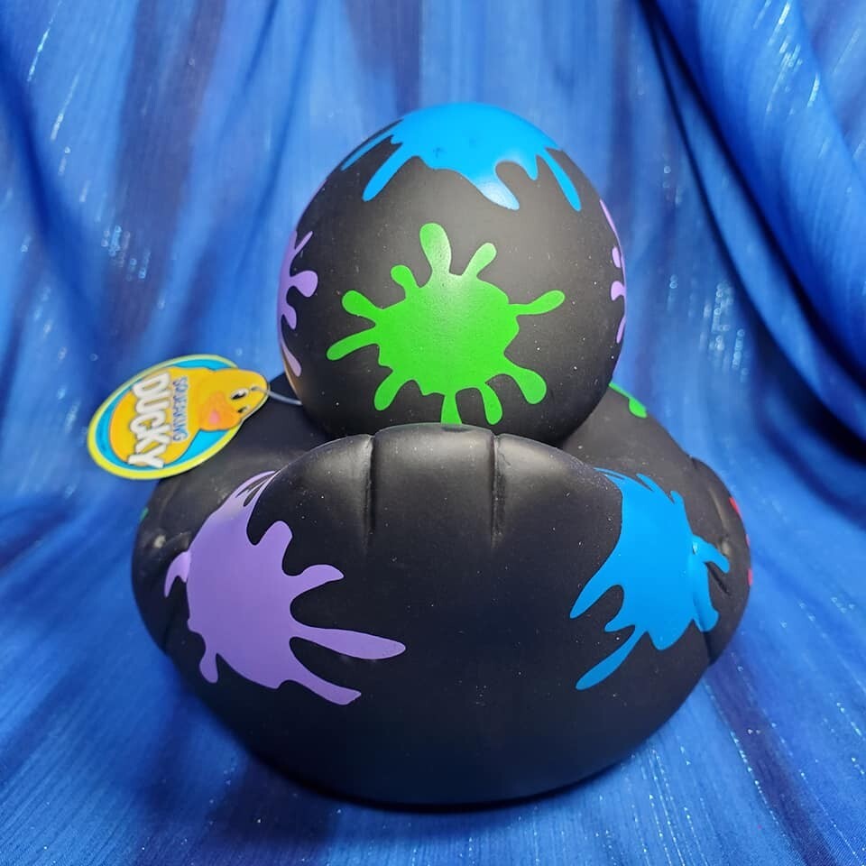 Black Painter Big Squeaker Rubber Duck Squeaky Black RETIRED NEW | eBay