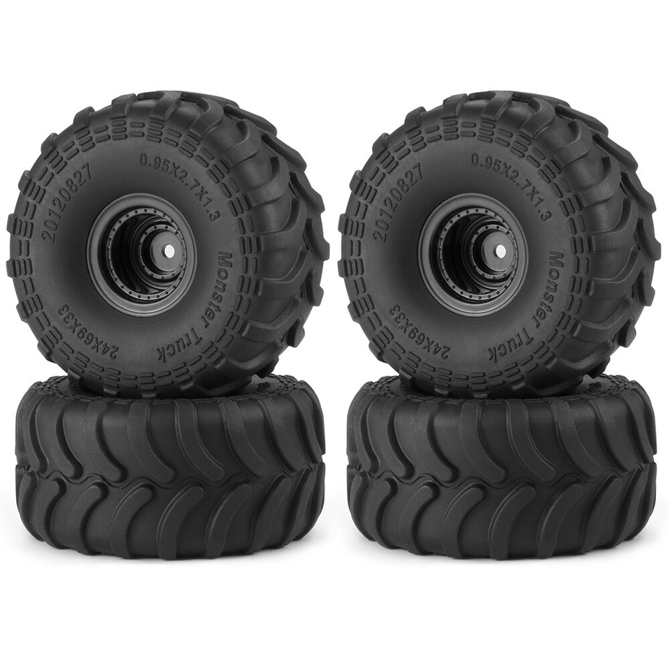 FLYXM Beadlock Wheel Huge Tire Monster Truck Tire for 1/18 TRX4MT FMS ...