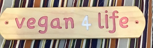 personalised routered timber sign, Vegan For Life | eBay