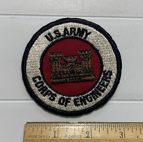 US Army Corps of Engineers Castle Insignia Logo Round Embroidered Patch ...