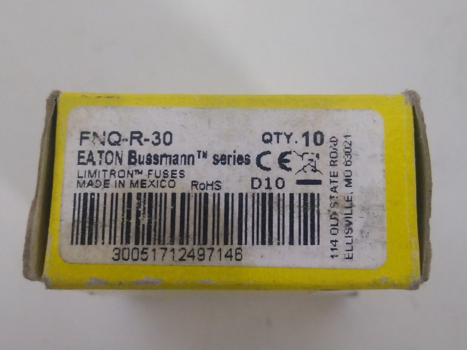 Lot of 9PCs Bussmann FNQ-R-30 Class CC 30 Amp Fuses 600 Volt Tron NEW ...