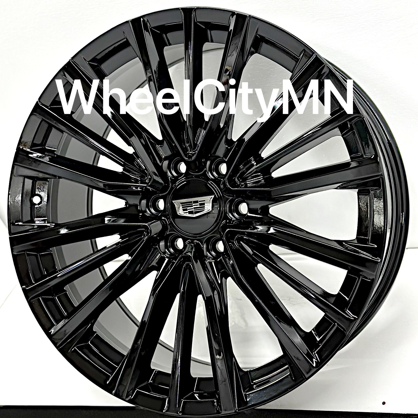 24" gloss black OE replica wheels fits 2023 Cadillac Escalade V series ...