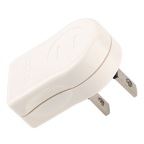 Outlet Saver Extension Adapter 2-Prong 90 Degree Wall Plug Extender US ...