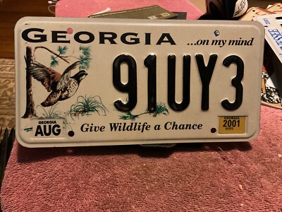 Georgia License Plate Give Wildlife A Chance 2001 91UY3 | eBay