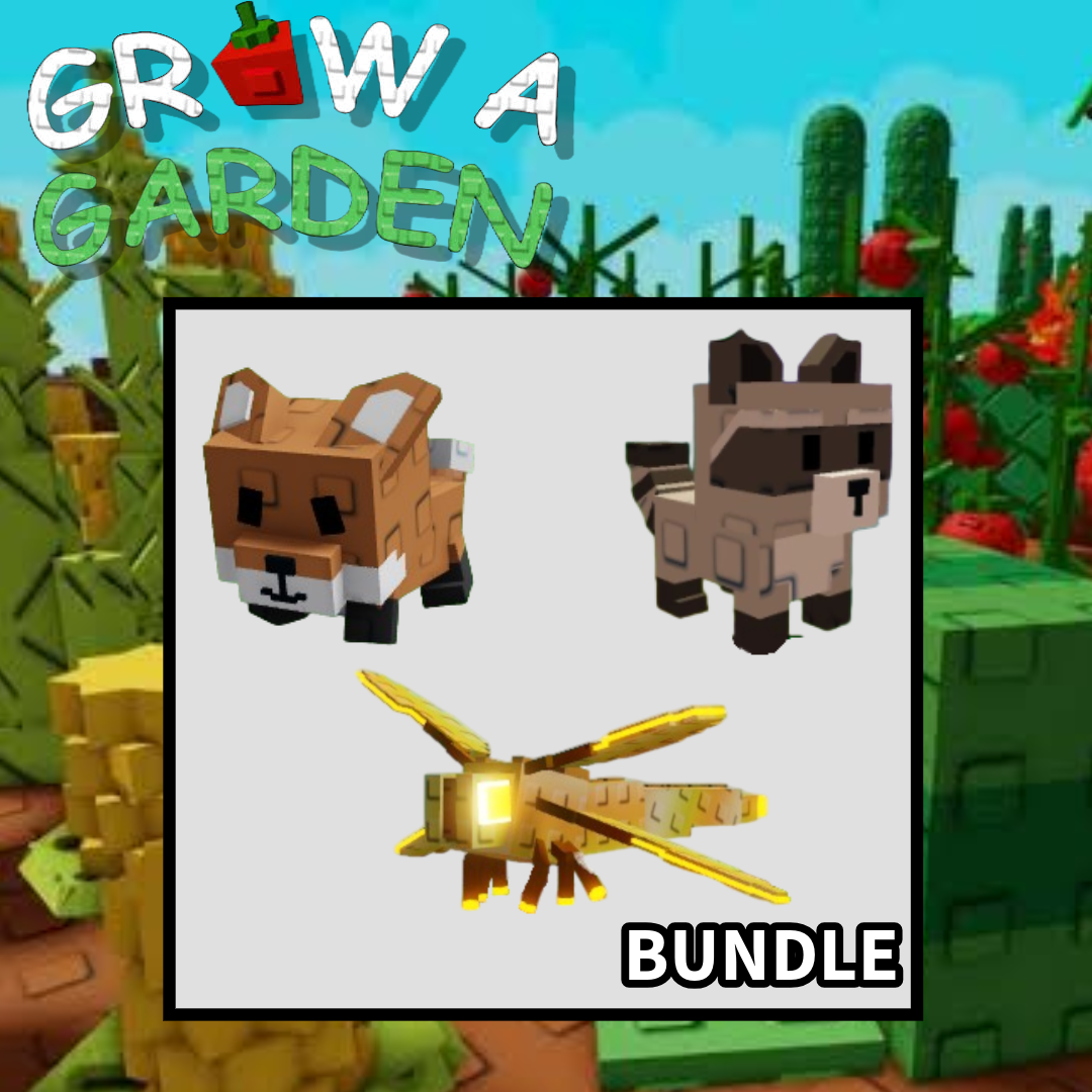 DRAGONFLY RACCOON RED FOX BUNDLE | GROW A GARDEN | eBay