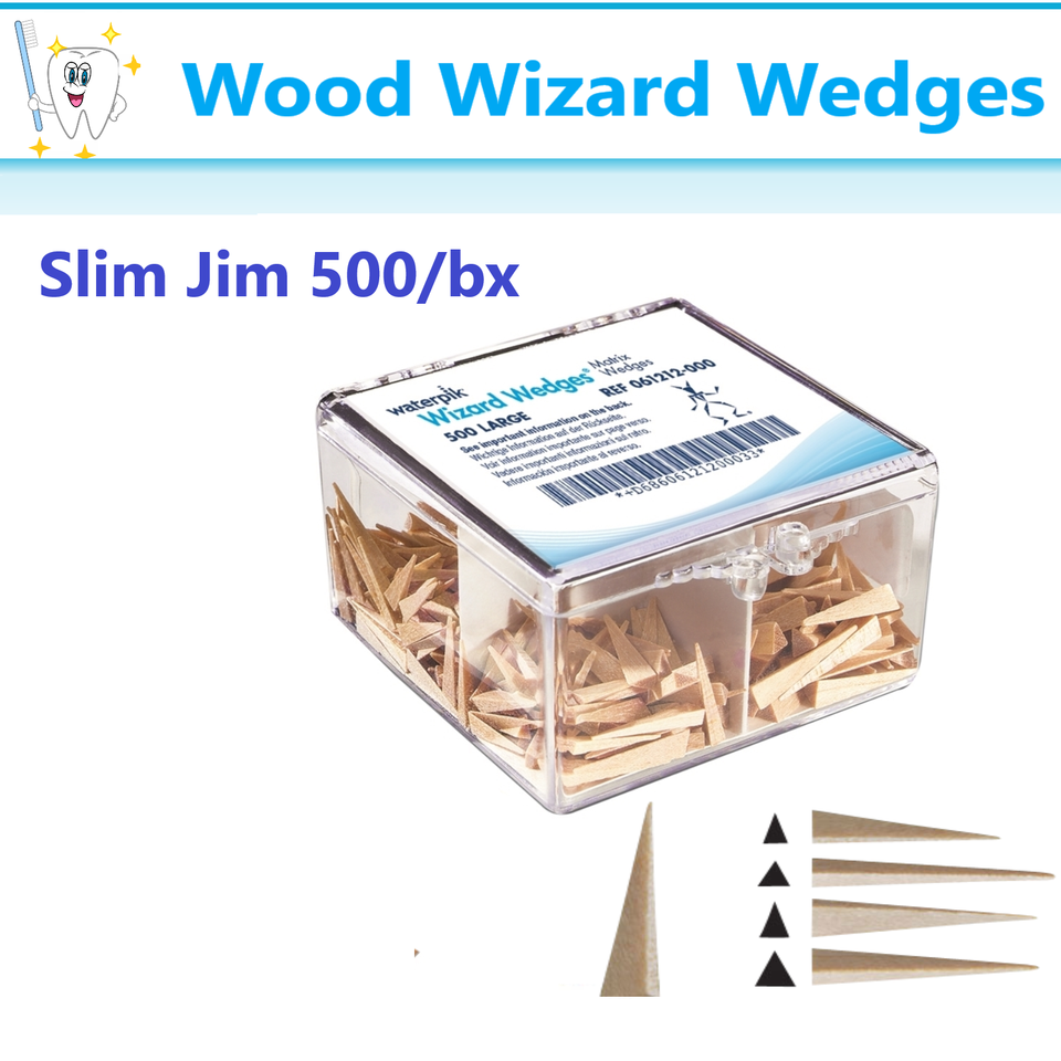 Dental Wizard Wedges Wide, Slim Jim, 100-500/Box, Assorted, Matrix wood ...
