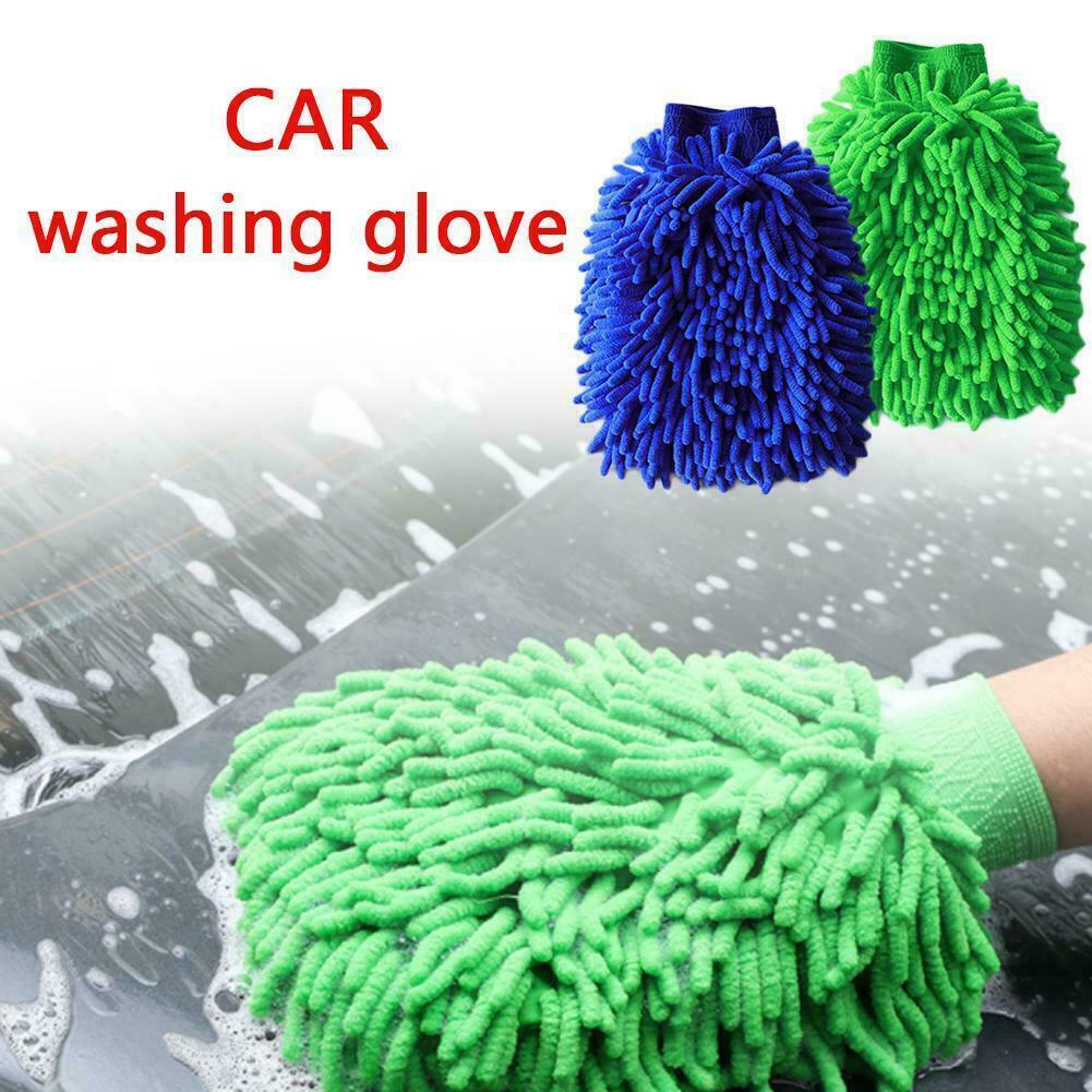 Car Wash Washing Microfiber Chenille Mitt Auto Cleaning Glove Double ...